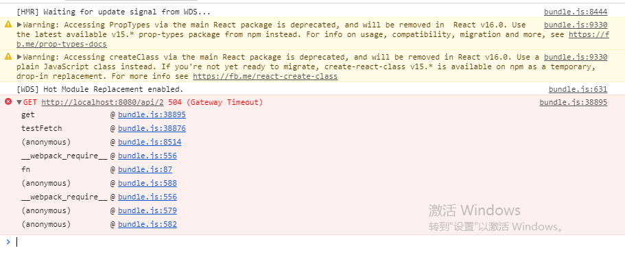 Failed to load resource: the server responded with a status of 504